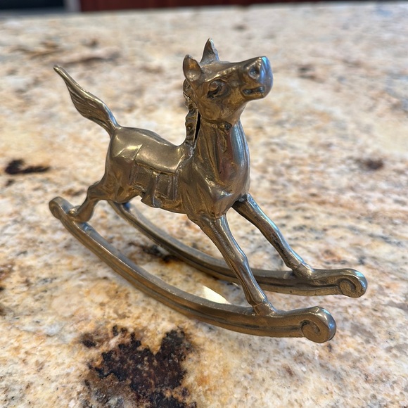 Accents | Vintage Pwf Brass Rocking Horse Figurine | Poshmark